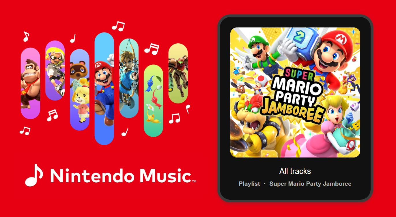 Nästan 300 Super Mario Party Jamboree låtar tillagda till Nintendo Music