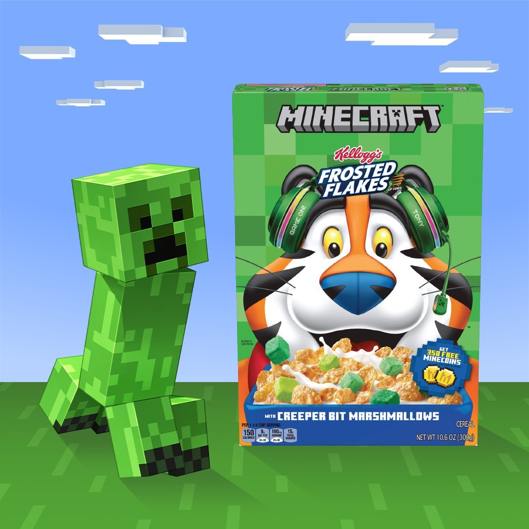 Minecraft och Kelloggs släpper frukostflingor