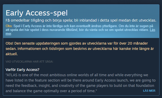 Steam inför varning vid köp av Early Access-spel som inte uppdaterats ...