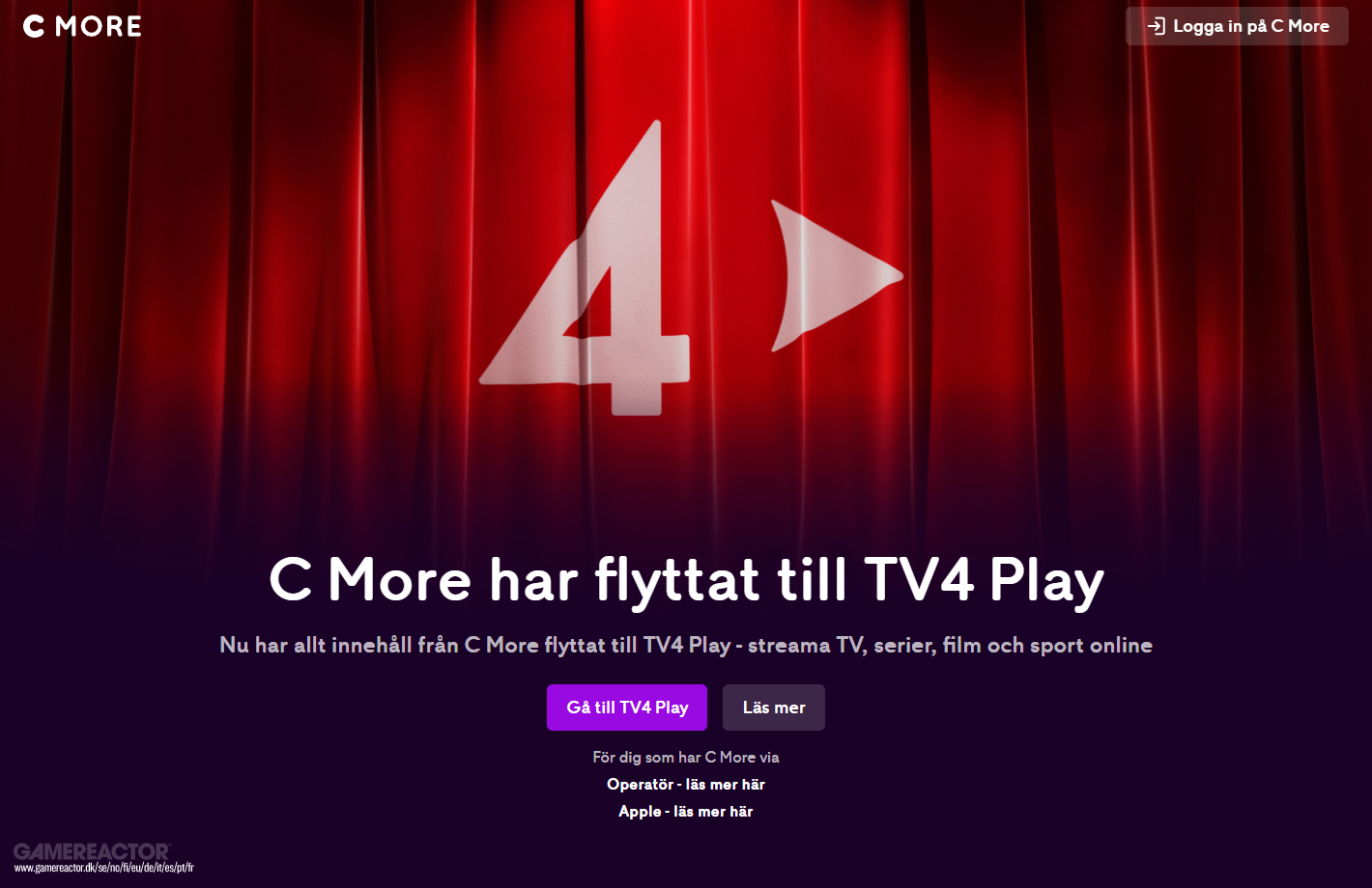Svenska streamingtjänsten C More har slocknat för gott - - Gamereactor