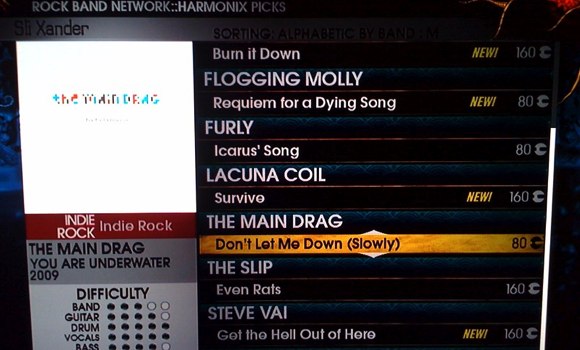 Rock Band Network i gång