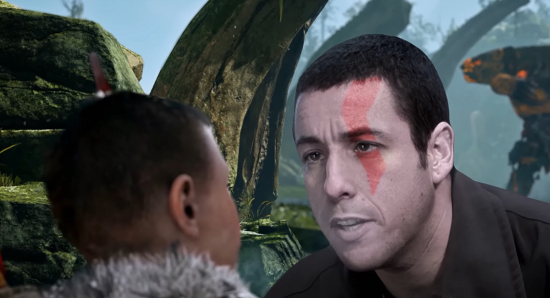 Kolla in Adam Sandler som Kratos i God of War