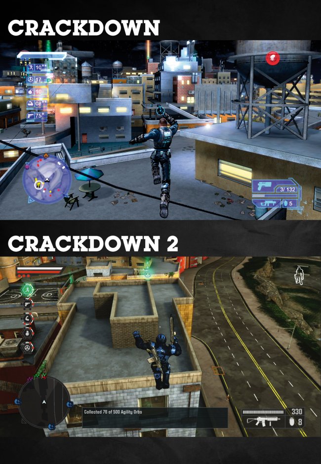 Crackdown vs Crackdown 2