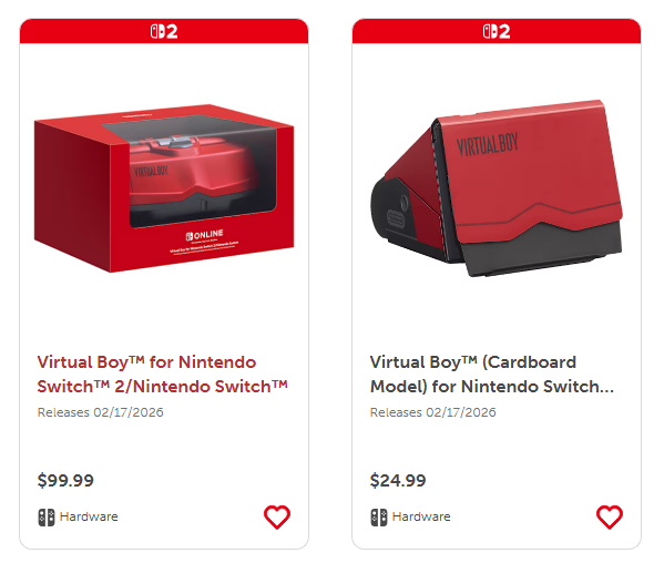 Virtual Boy-tillbehöret kommer att kosta 100 dollar - - Gamereactor
